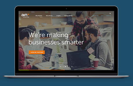 AIM Consulting Website - Hinge Marketing